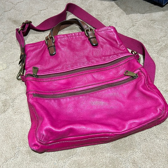 Fossil | Bags | Fossil Explorer Leather Crossbody Tote Fold Bag | Poshmark